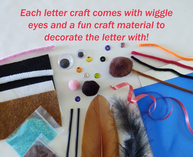 Alphabet Animal Letter Crafts - Fine Motor Preschool Kindergarten 1st ...