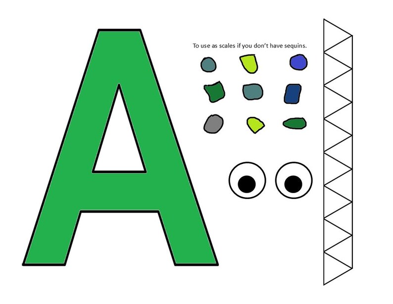 Letter A Alligator Craft: Phonics Activity (digital Download) - Etsy