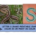 Letter S Snake Printable - Color in or Print in Color - Cut and Paste ...