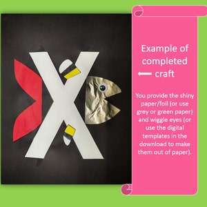 Letter X X-ray Fish Printable for Class - Cut and Paste Alphabet Craft ...