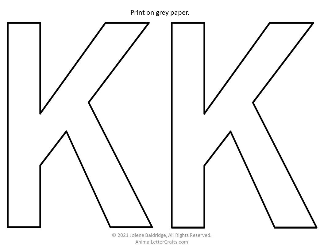 Letter K Koala Printable for Classroom - Cut and Paste Alphabet Craft ...