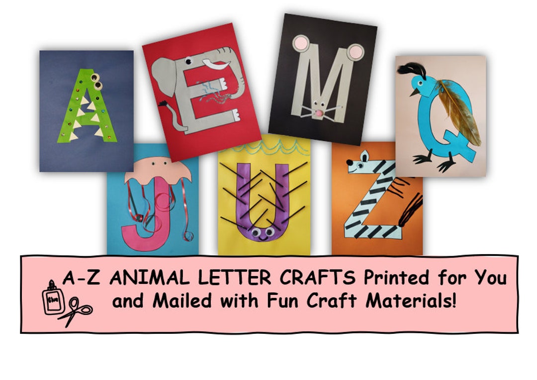 Animal Alphabet Crafts: A-Z Cut & Paste Activity - Etsy