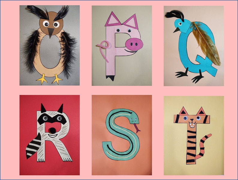 Alphabet Animal Letter Crafts Fine Motor Preschool - Etsy