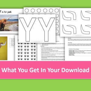 Letter Y Yak Printable for Classroom - Cut and Paste Alphabet Craft ...