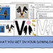 Letter V Vulture Printable Color in or Print in Color Cut and Paste ...