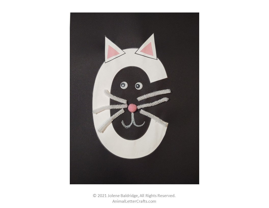 Letter C Cat Printable for Classroom - Cut and Paste Alphabet Craft ...