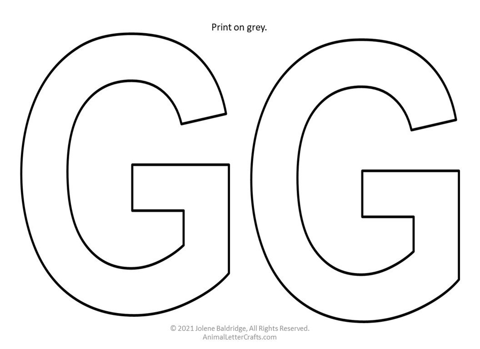 Letter G Gorilla Craft: Cut & Paste Alphabet Activity (digital Download ...