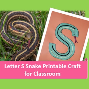 Letter S Snake Craft: Cut & Paste Alphabet Activity (digital Download ...