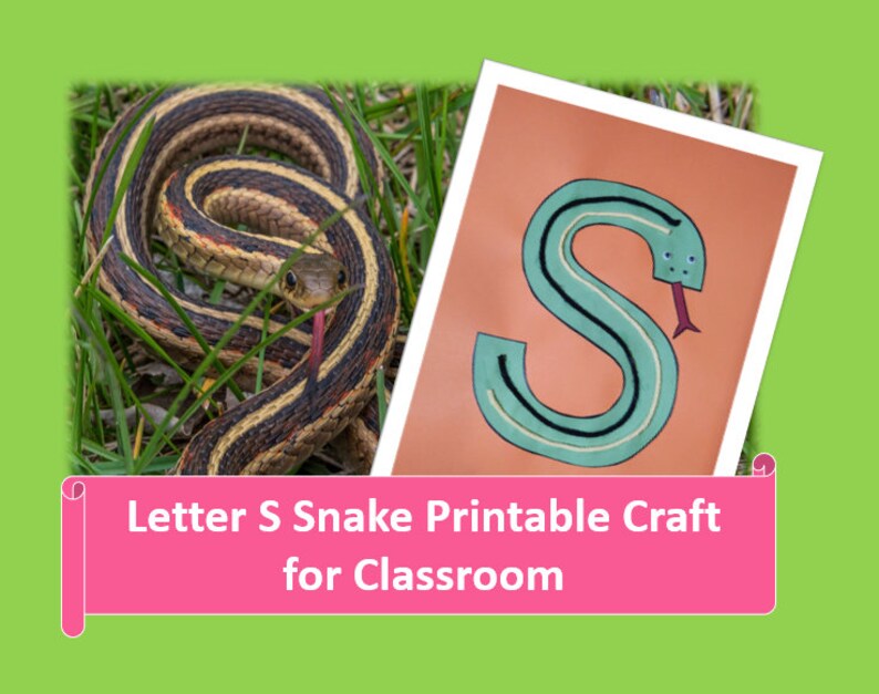 Letter S Snake Printable for Classroom - Cut and Paste Alphabet Craft ...