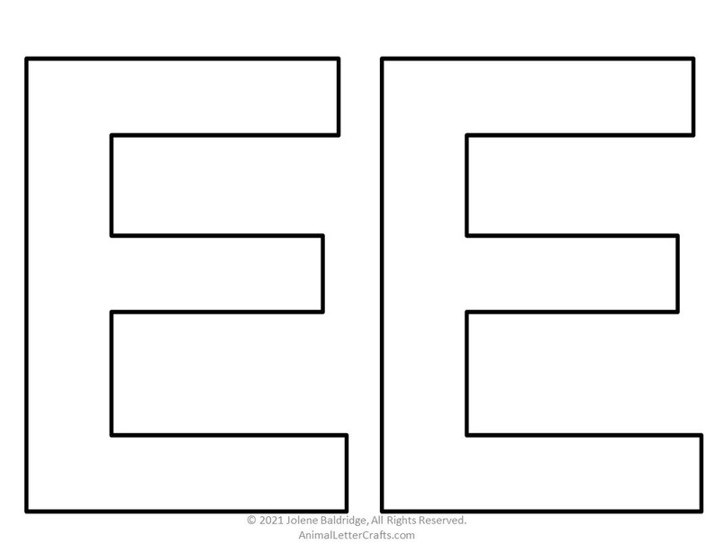 Letter E Elephant Craft: Cut and Paste Alphabet Activity (digital ...