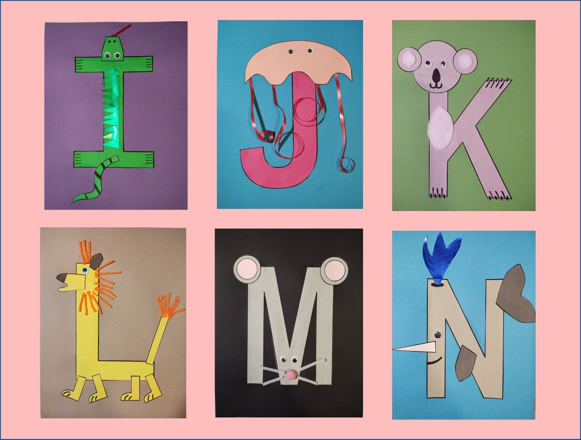 Alphabet Animal Letter Crafts Fine Motor Preschool and - Etsy