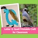 Letter Q Quail Printable for Classroom Cut and Paste Alphabet Craft ...