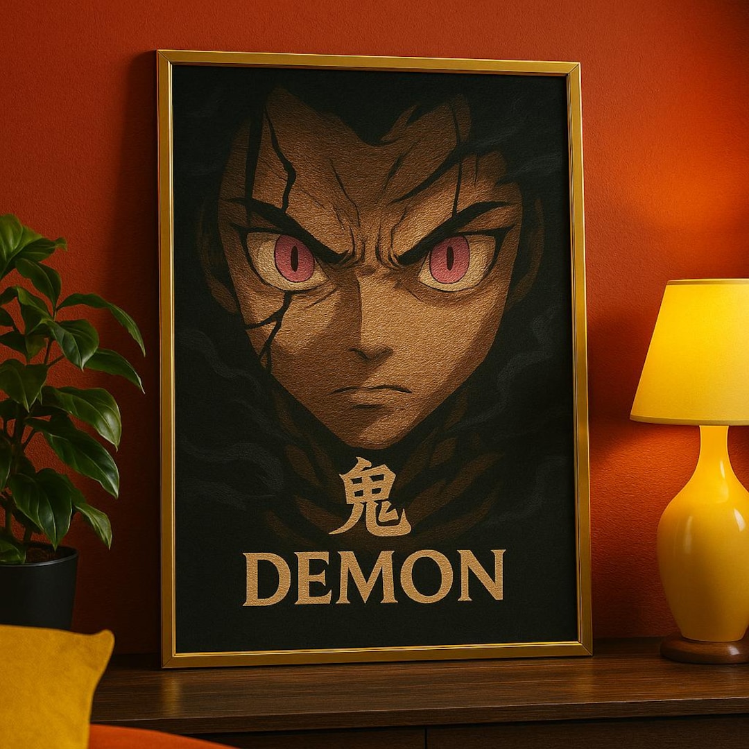 Demon Awakening – Anime Texture Poster | Dark Fantasy Wall Art | Demon ...