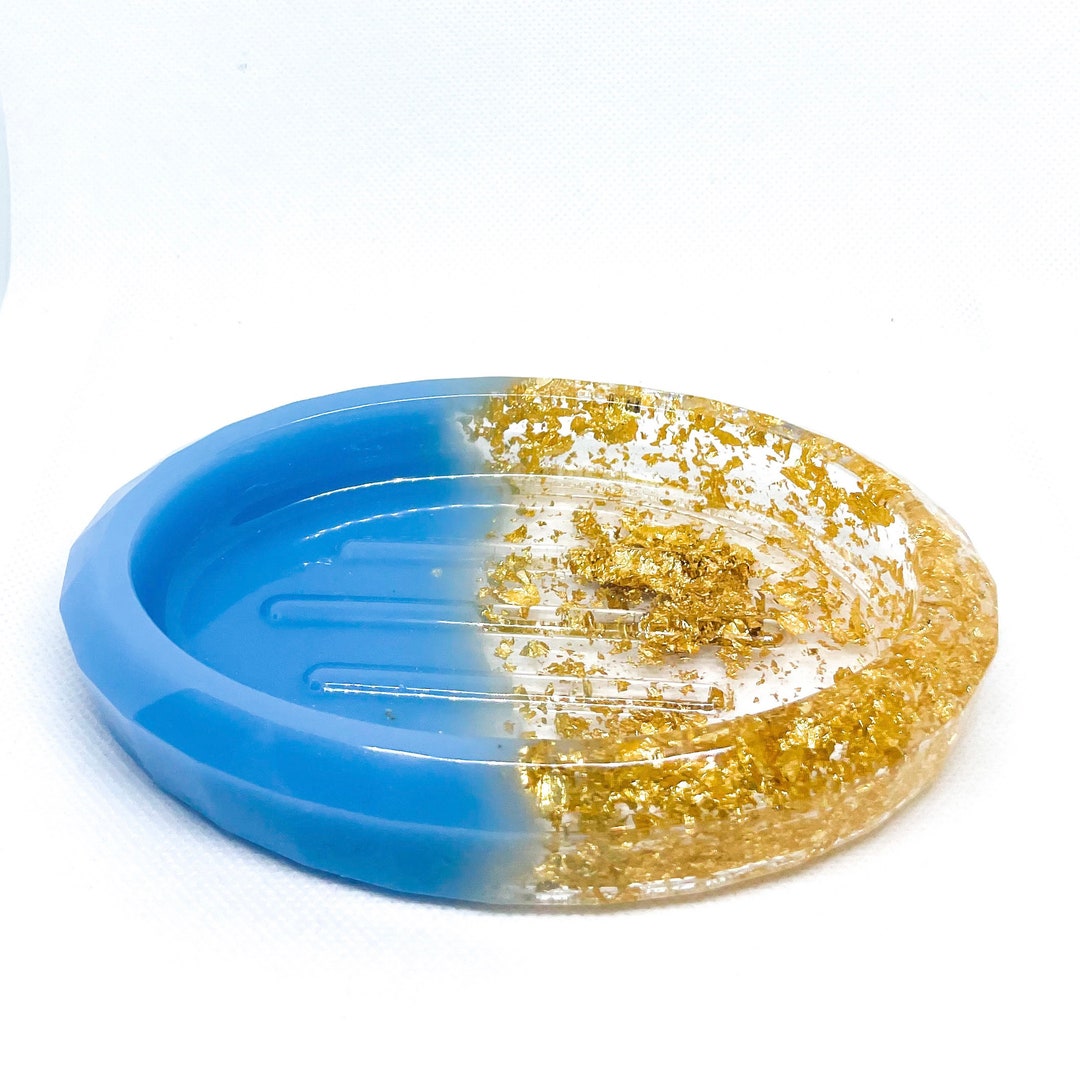 Blue & Gold Soap Dish - Etsy