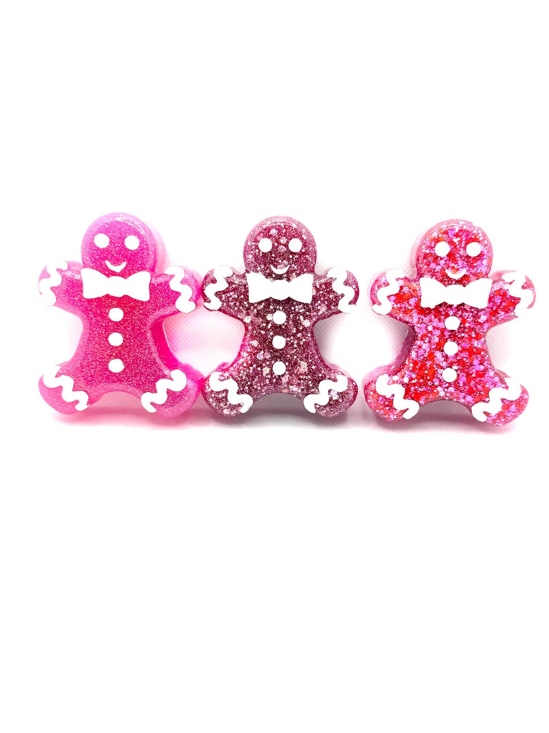 Pink Glitter Gingerbread Man Figurine - Etsy