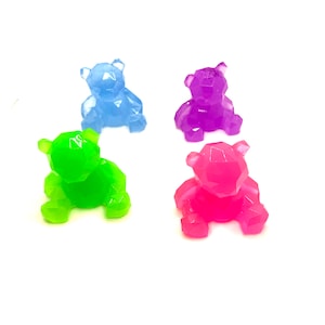 Glow in the Dark Teddy Bear Figurine - Etsy