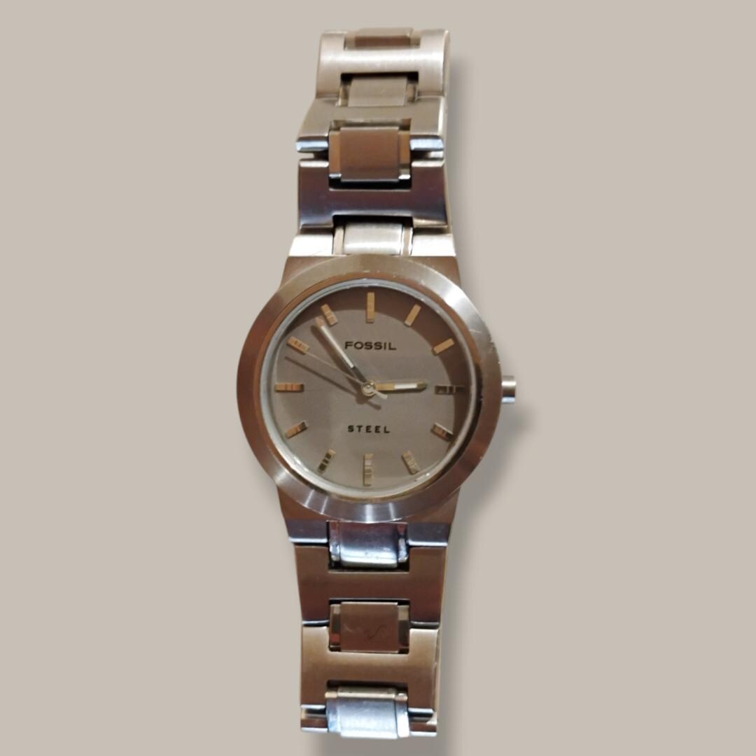 Vintage Fossil Steel Watch - Etsy