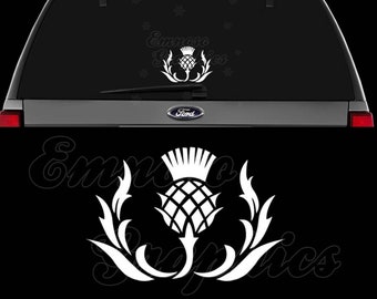 Thistle Flower Scotland Scottish Decal Sticker for Use on Laptop ...