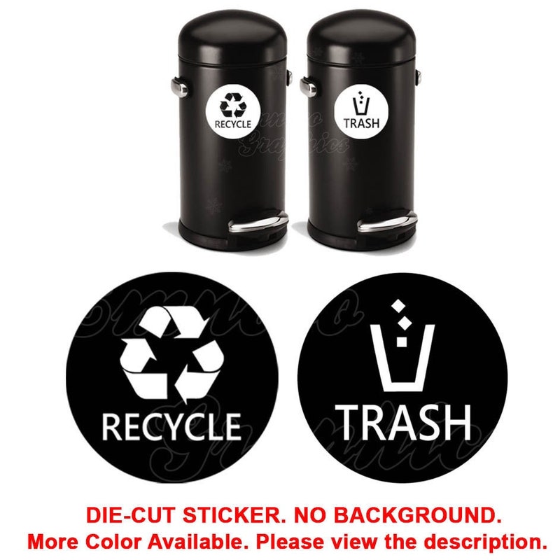 Trash Recycle Decal - Etsy