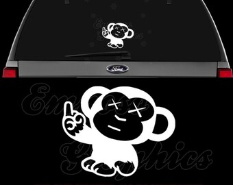 Middle Finger Monkey - Etsy
