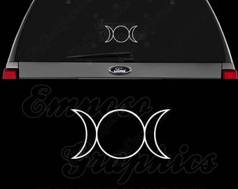 Triple Moon Wall Decal - Etsy