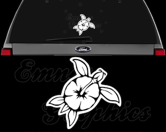 Hawaiian Turtle Decal - Etsy