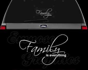 Family is Everything Home Decor Car Truck Window Decal Sticker - Etsy