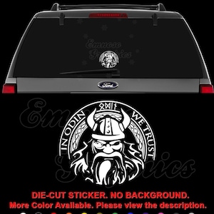 In Odin We Trust Vikings Warrior Decal Sticker for Car, Truck ...