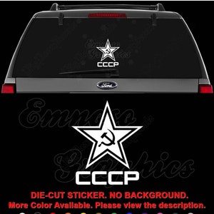 CCCP Russia Red Star Soviet Russia Decal Sticker for Car, Truck ...