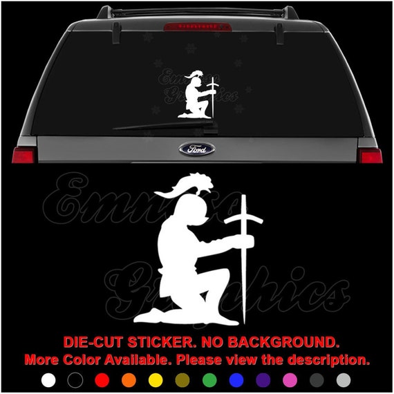 Knight Kneeling Praying Christian Decal Sticker for Car - Etsy