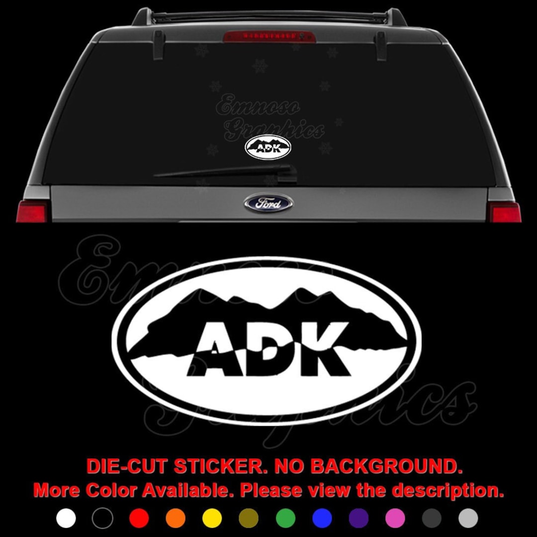 ADK Oval Adirondack Mountains Decal Sticker for Car, Truck, Motorcycle ...