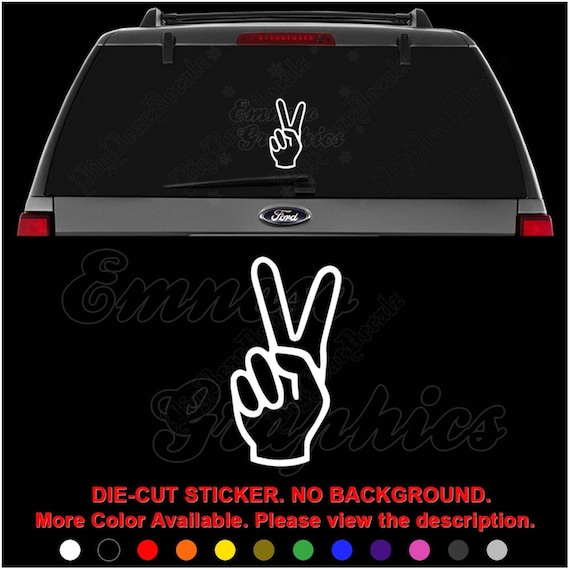 Hand Peace Sign Decal Sticker for Car Truck Motorcycle - Etsy
