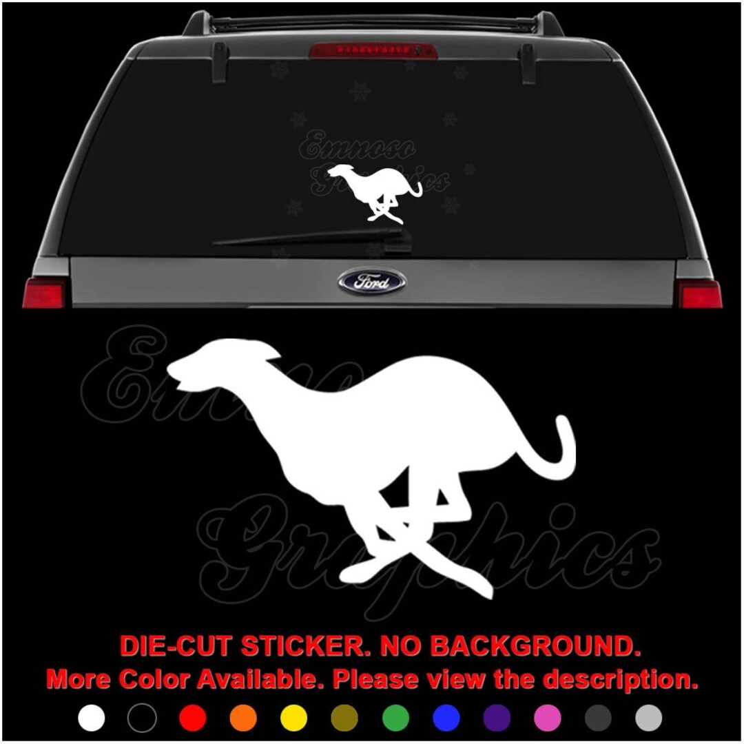 Greyhound Dog Running Racing Decal Sticker for Car Truck - Etsy
