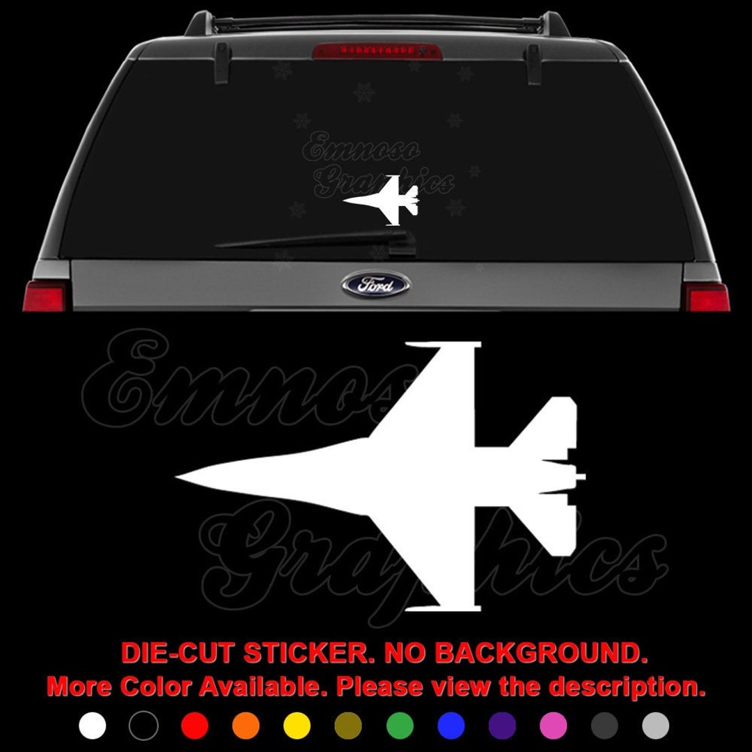 F-16 Fighting Falcon Jet Fighter Decal Sticker for Car, Truck ...