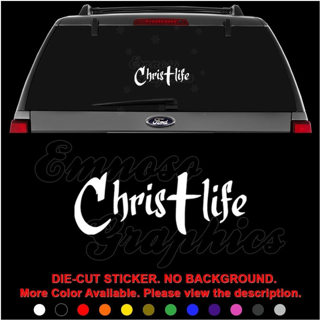 Christ Life Cross Christian Jesus Decal Sticker for Car, Truck ...