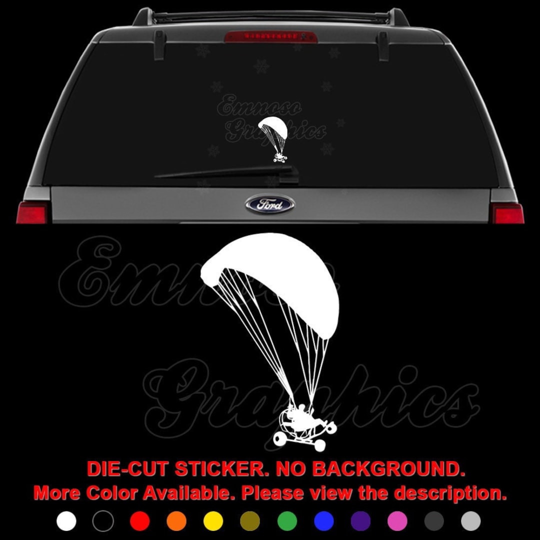 Powered Paragliding Paraglider Paramotor Decal Sticker for Car, Truck ...