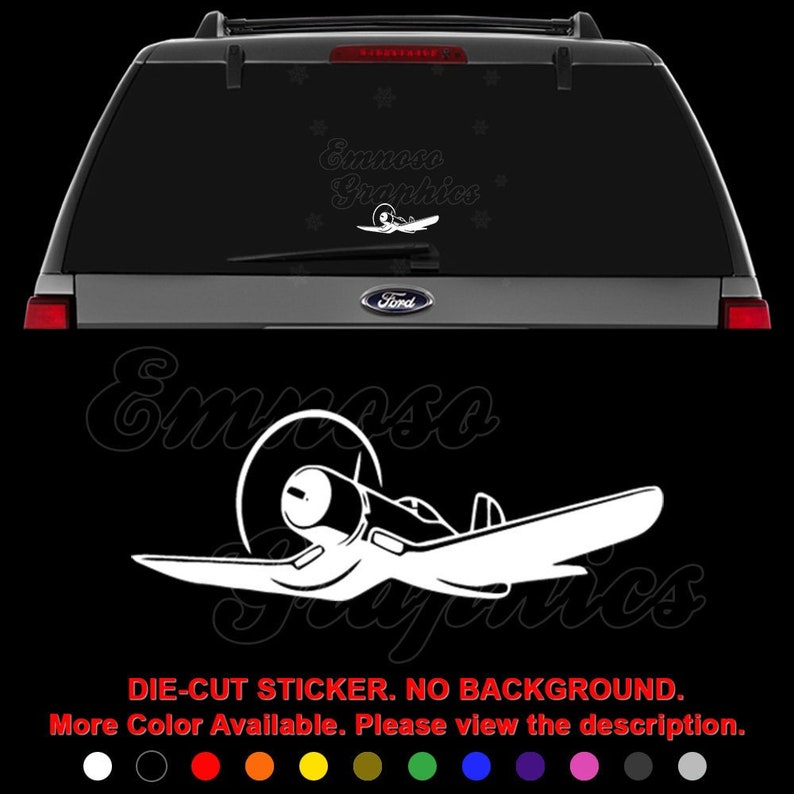 Vought F4U Corsair Plane WWII Fighter Pilot Decal Sticker for - Etsy