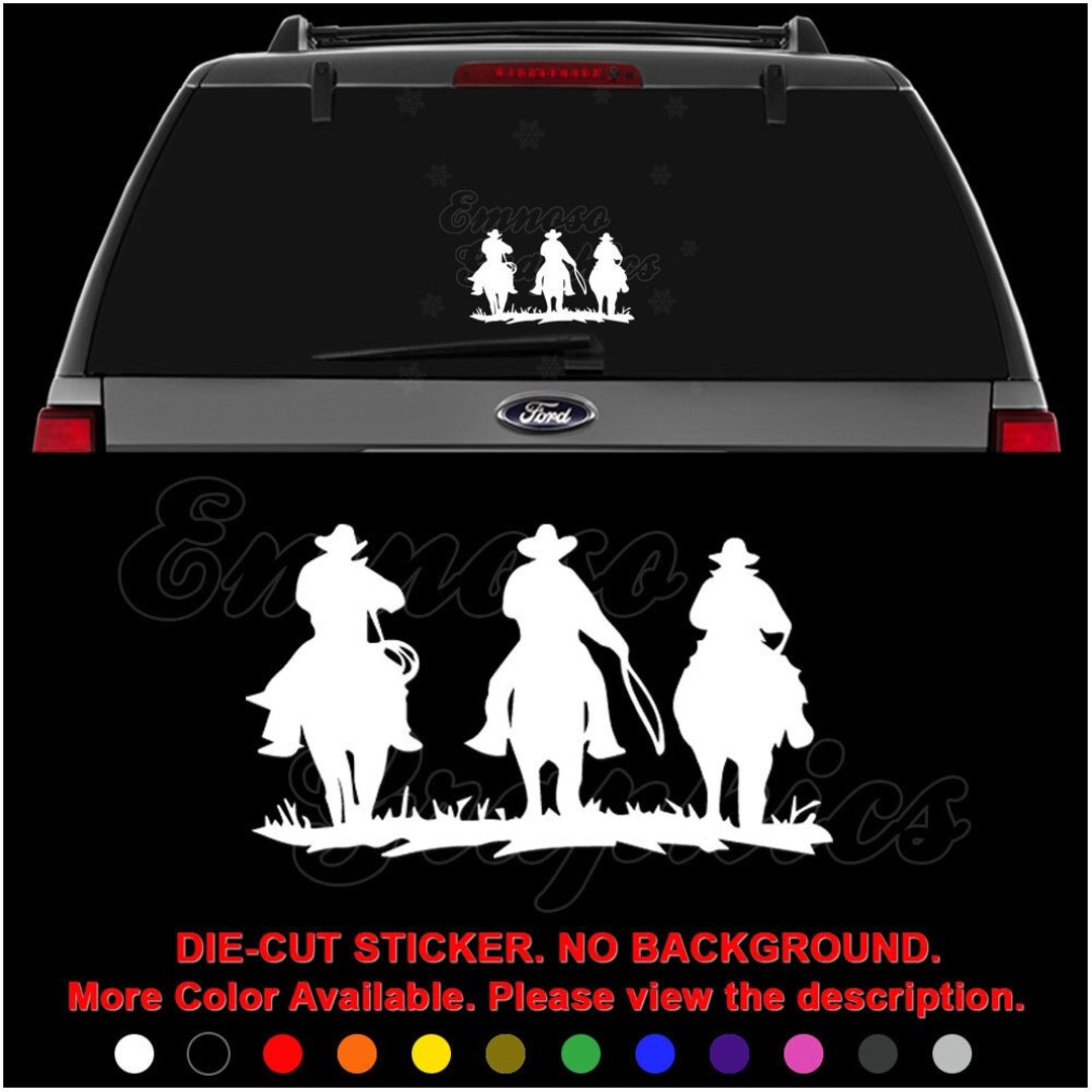 Cowboys Riding Horses Ranch Ranching Decal Sticker for Car, Truck ...