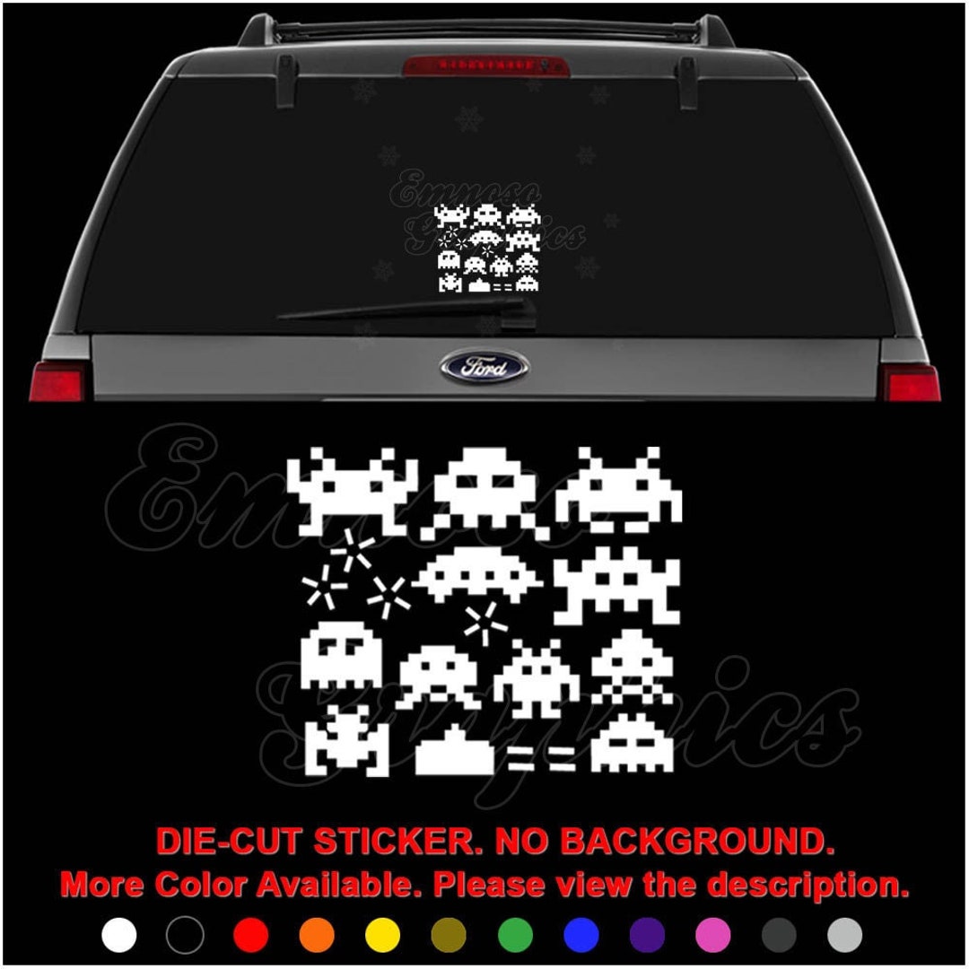 Space Invaders Aliens Video Game Decal Sticker for Car, Truck ...