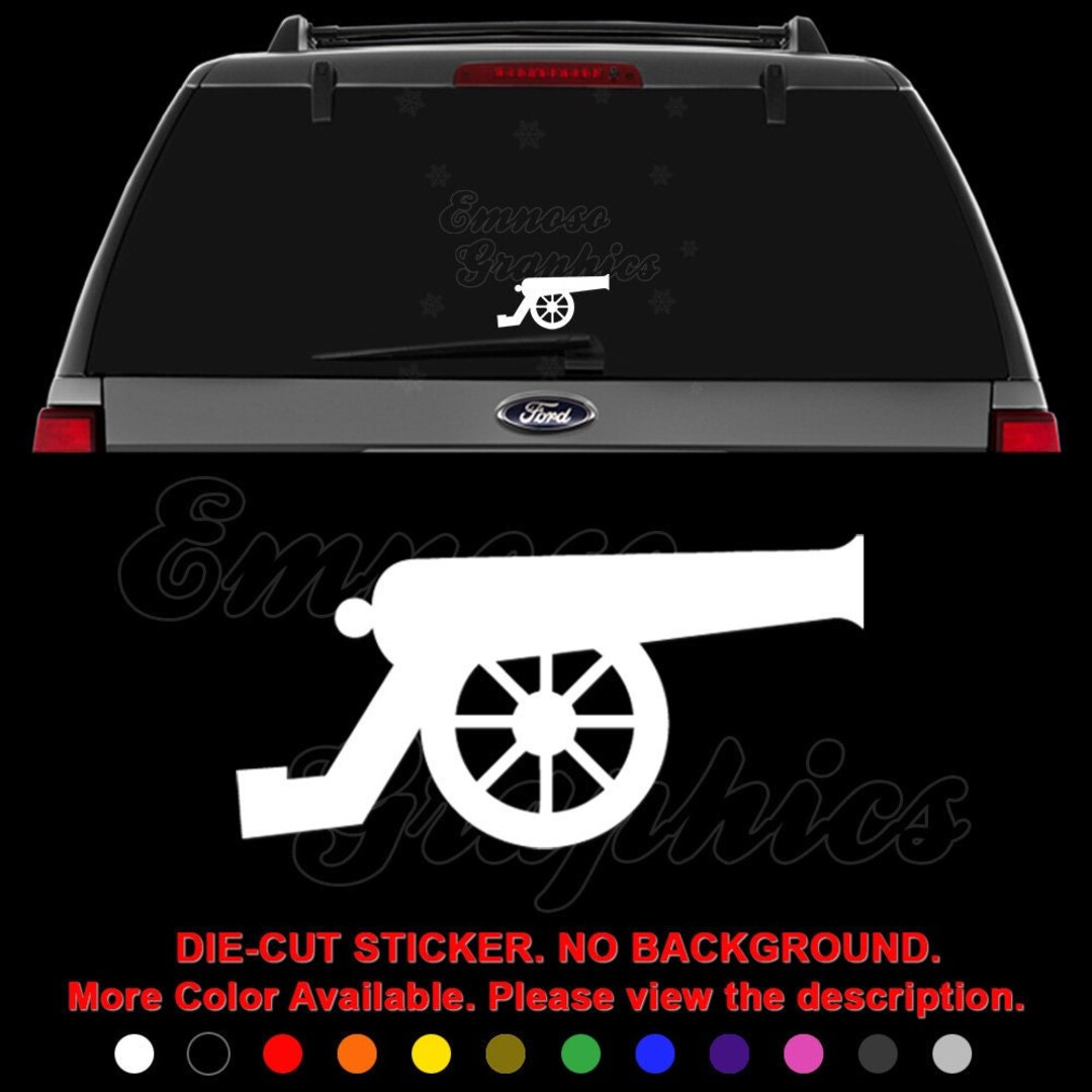 Civil War Cannon Gun Weapon Decal Sticker for Car, Truck, Motorcycle ...