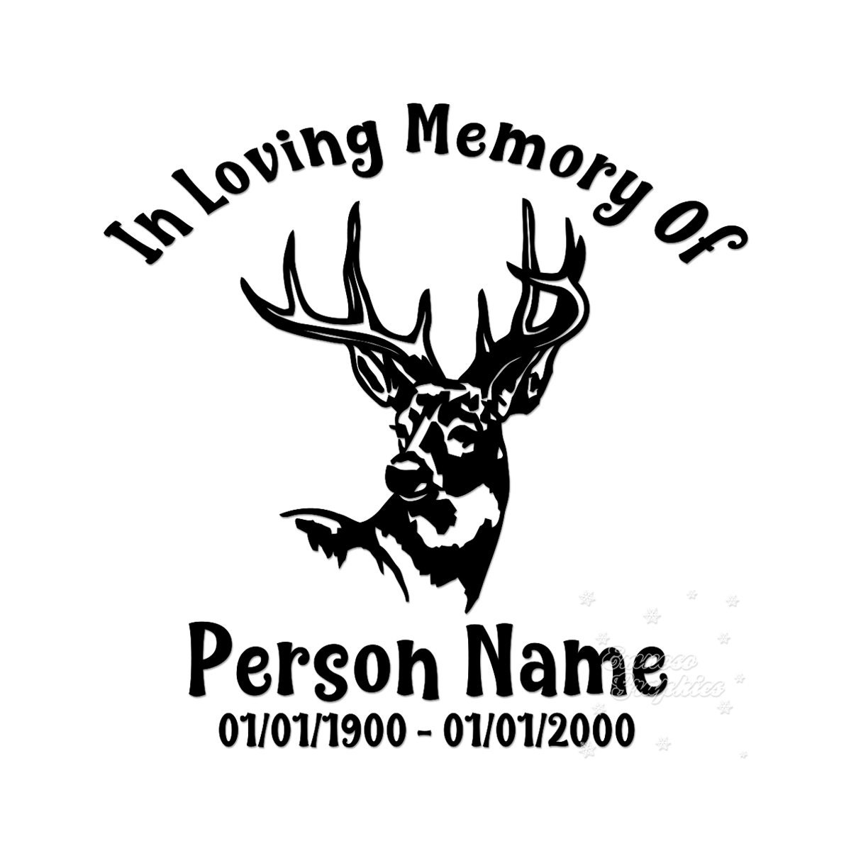 In Loving Memory Deer Decals