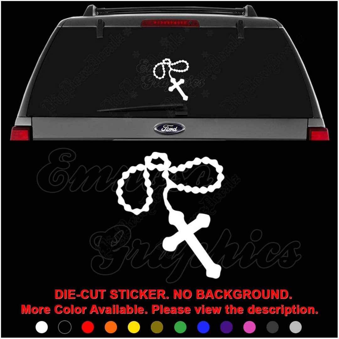 Rosary Cross God Jesus Christian Decal Sticker for Car Truck - Etsy