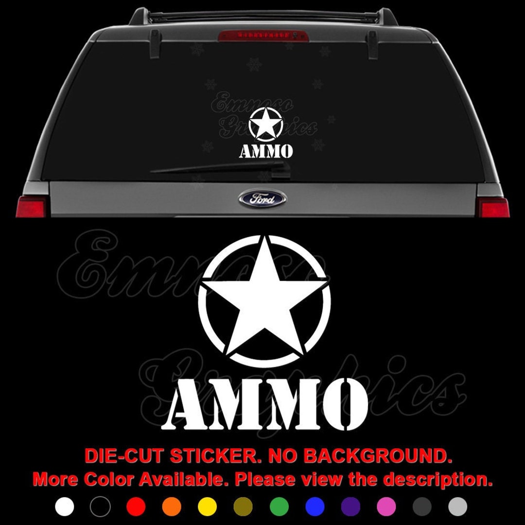 Military Army Star Ammo Decal Sticker for Car, Truck, Motorcycle ...