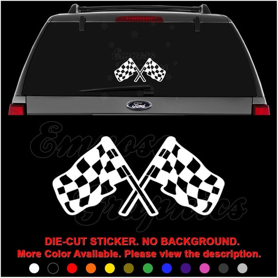 Checkered Racing Flags Race Racer Decal Sticker for Car - Etsy