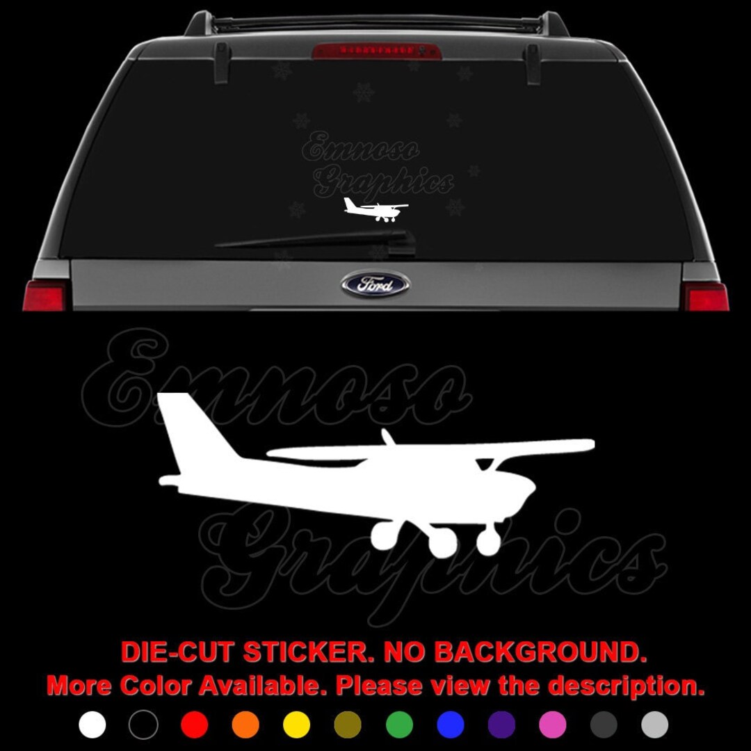 Cessna Plane Pilot Airplane Propeller Decal Sticker for Car, Truck ...