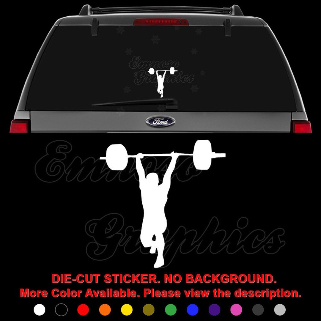 Weightlifting Bodybuilding Bodybuilder Gym Decal Sticker for Car, Truck ...