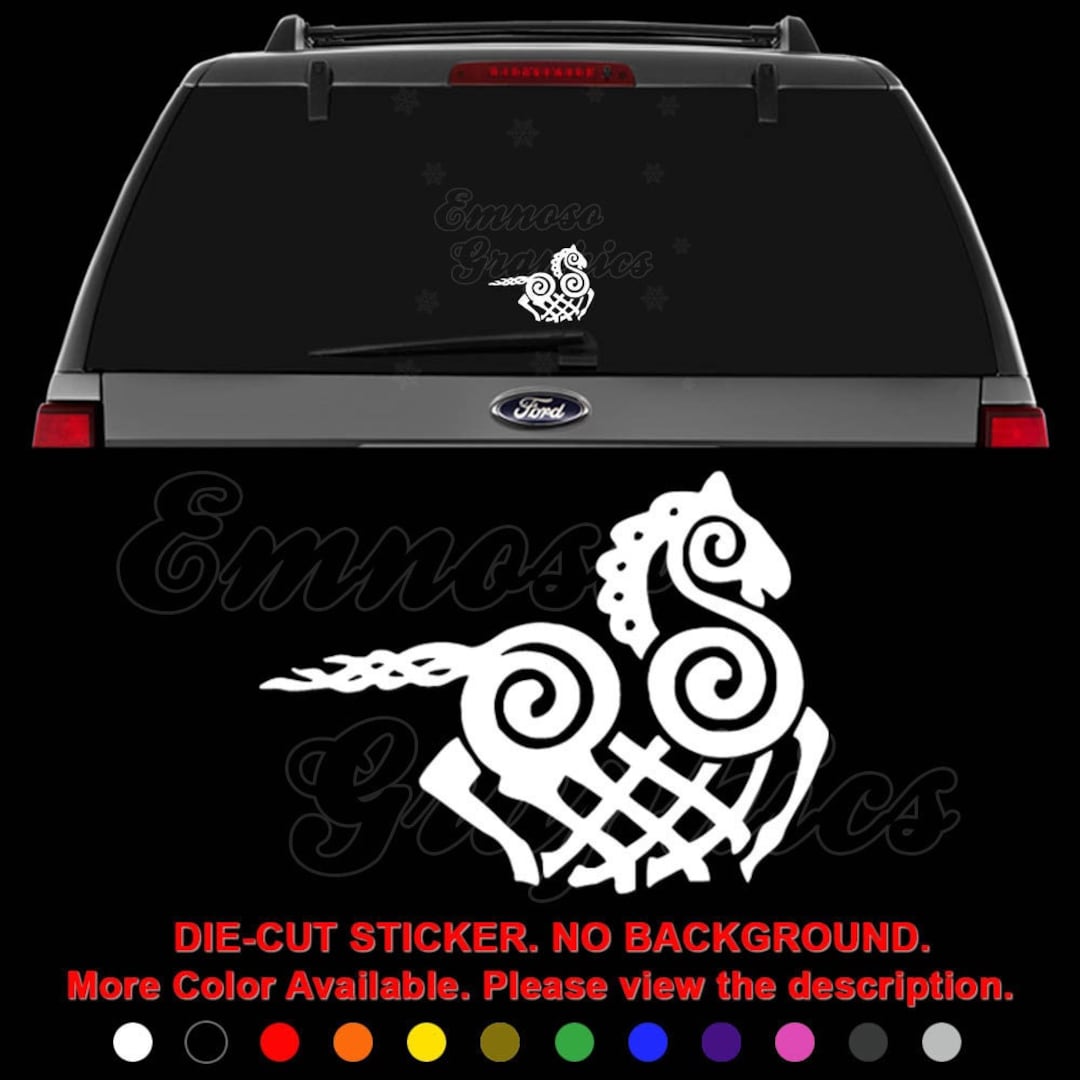 Viking Odin Horse Norse Celtic Decal Sticker for Car, Truck, Motorcycle ...