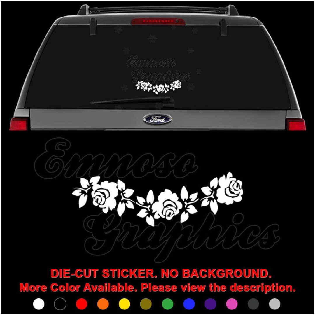 Rose Flower Vine Garden Decal Sticker for Car, Truck, Motorcycle ...