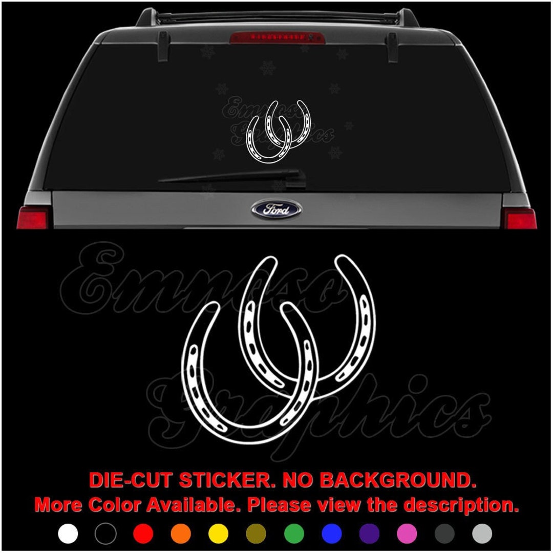Horseshoes Horse Farm Farrier Decal Sticker for Car, Truck, Motorcycle ...