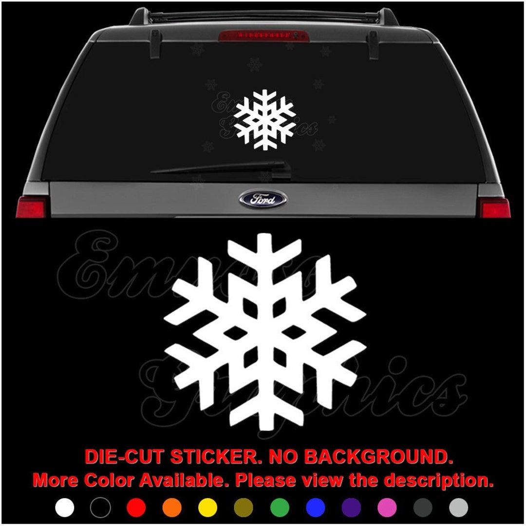 Snowflake Winter Snow Decal Sticker for Car, Truck, Motorcycle, Windows ...